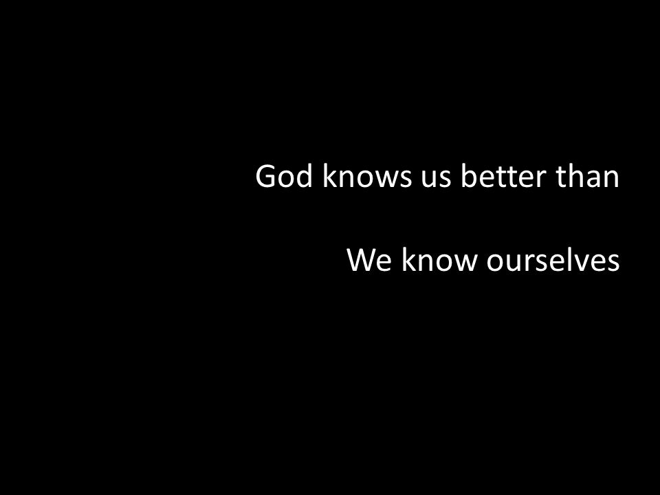 God Knows Me??? | St. John Studies